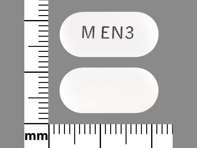 Pill Finder: M EN3 White Capsule-shape - Medicine.com