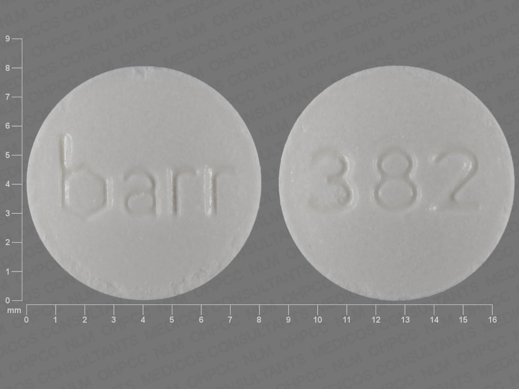 Pill Finder: barr 382 White Round - Medicine.com