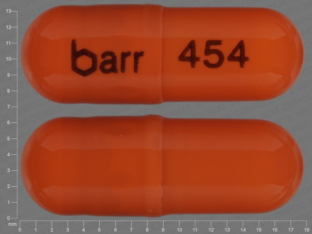 Pill Finder: barr 454 Orange Capsule-shape - Medicine.com