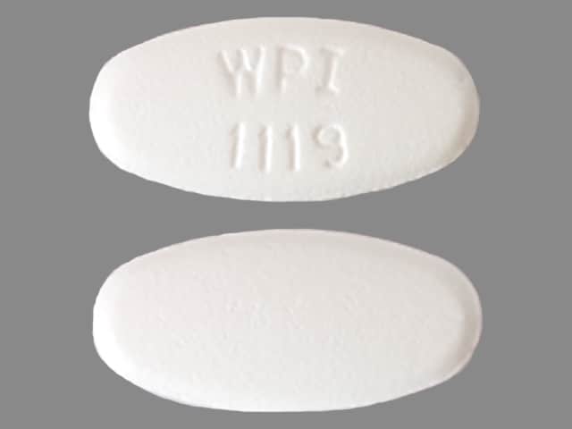 Pill Finder: WPI 1119 White Elliptical / Oval - Medicine.com