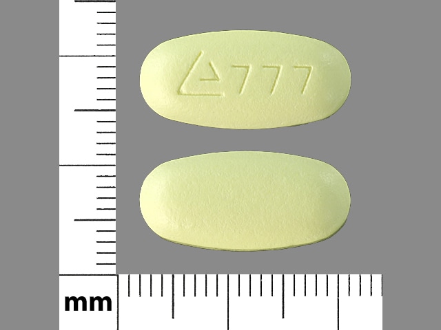 Pill Finder: Logo 777 Yellow Elliptical / Oval - Medicine.com