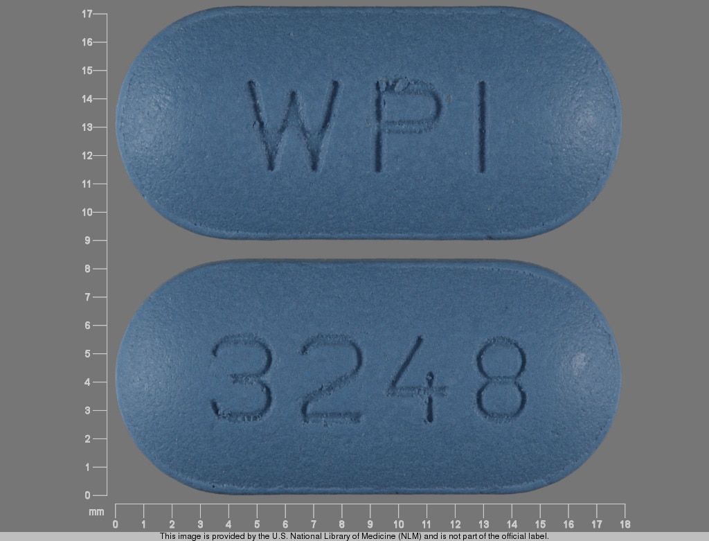 Pill Finder: WPI 3248 Blue Capsule-shape - Medicine.com