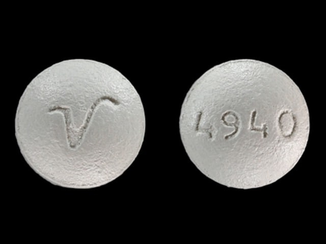 Pill Finder: V 4940 Gray Round - Medicine.com