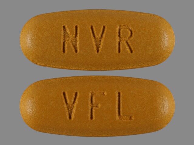 Pill Finder: NVR VFL Brown Elliptical / Oval - Medicine.com