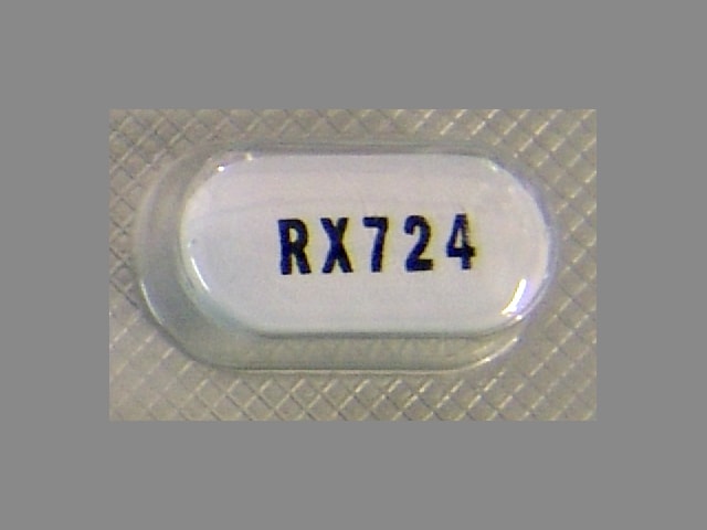 Pill Finder: RX724 White Elliptical / Oval - Medicine.com