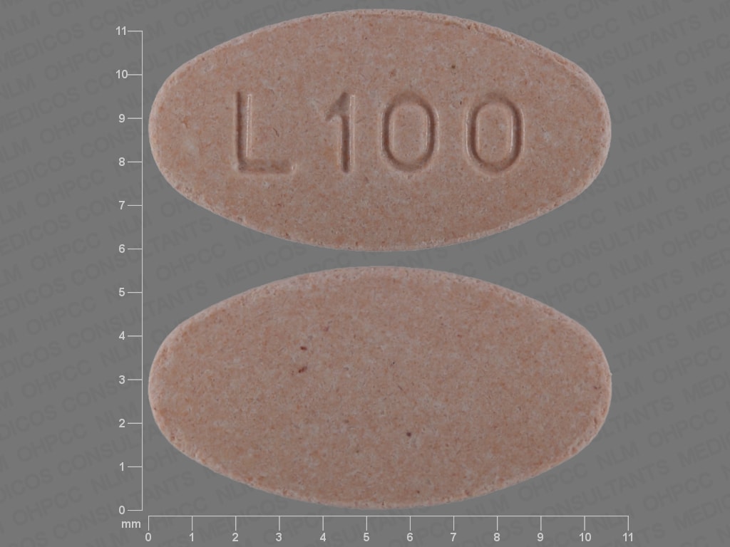 Pill Finder: L100 Peach Elliptical / Oval - Medicine.com
