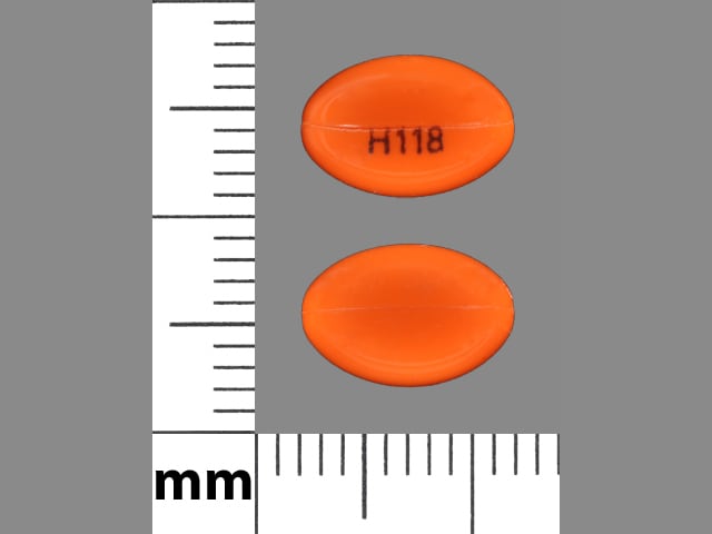 Pill Finder: H118 Orange Elliptical / Oval - Medicine.com