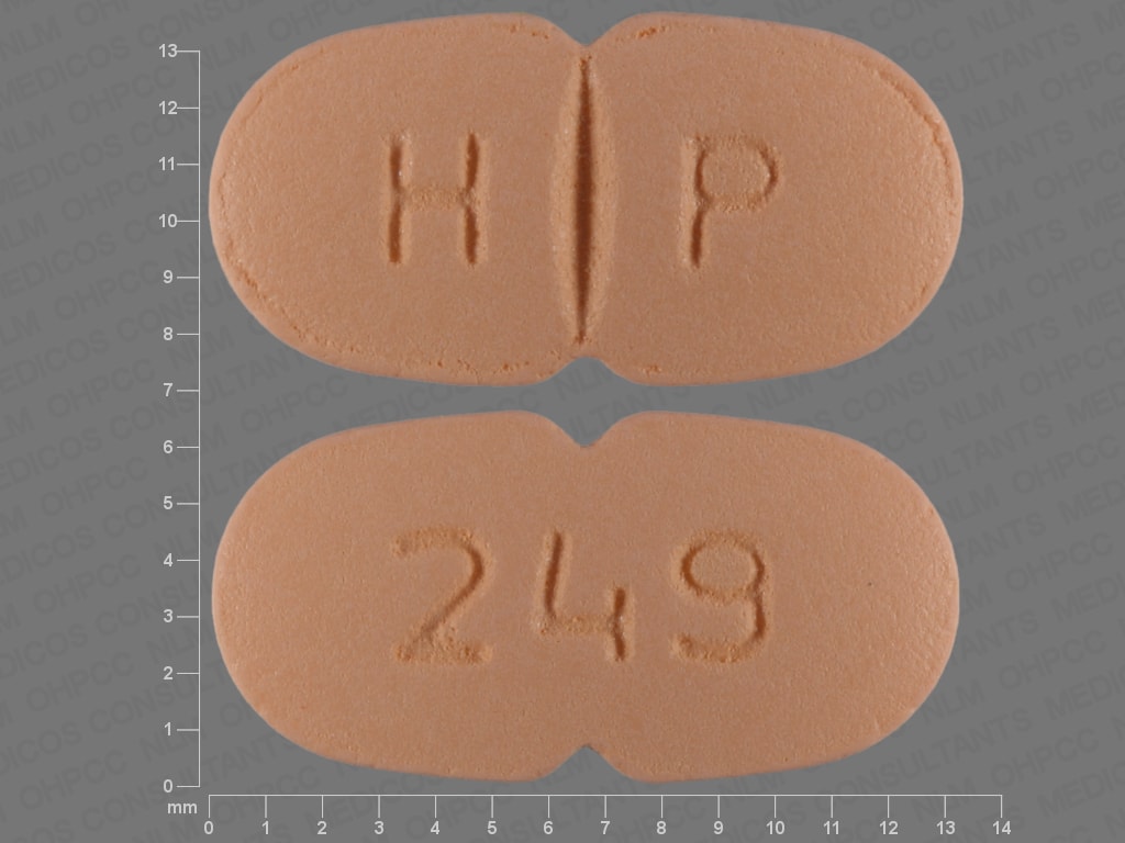 Pill Finder: H P 249 Orange Elliptical / Oval - Medicine.com