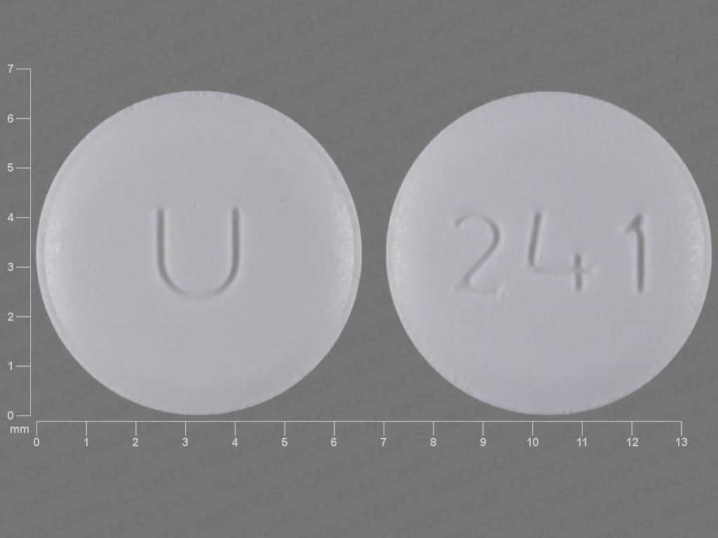 Pill Finder: U 241 White Round - Medicine.com
