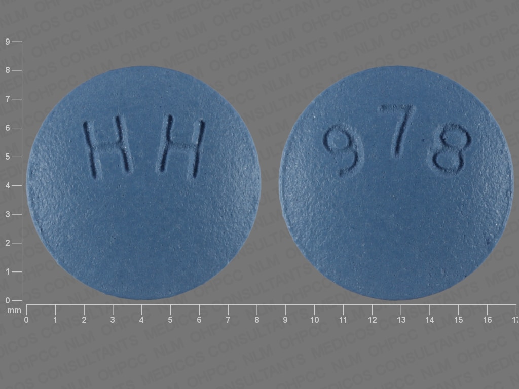 Pill Finder: HH 978 Blue Round - Medicine.com