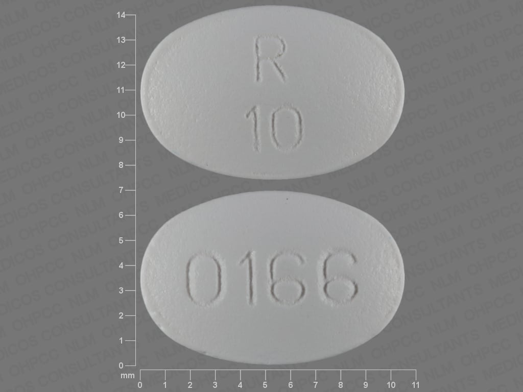 Pill Finder: R 10 0166 White Elliptical / Oval - Medicine.com