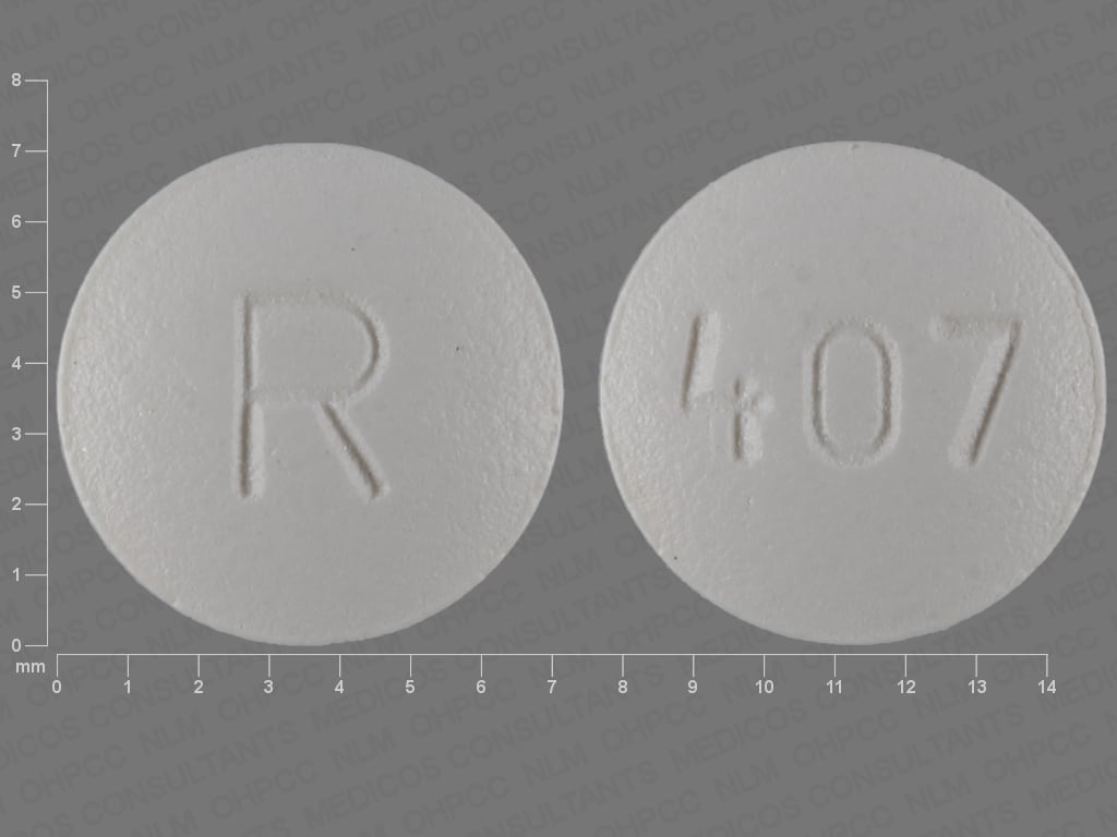 Pill Finder: R 407 White Round - Medicine.com