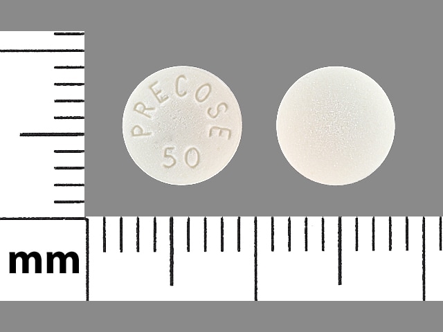 Pill Finder: PRECOSE 50 White Round - Medicine.com