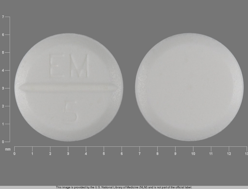 Pill Finder: EM 5 White Round - Medicine.com
