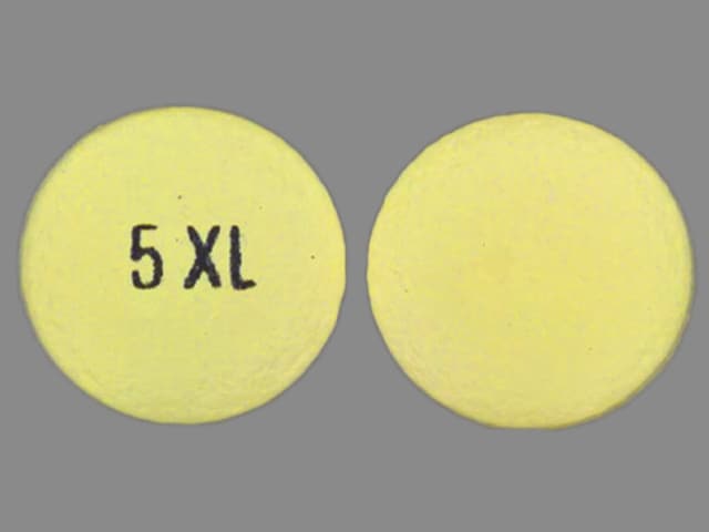 Pill Finder: 5 XL Yellow Round - Medicine.com