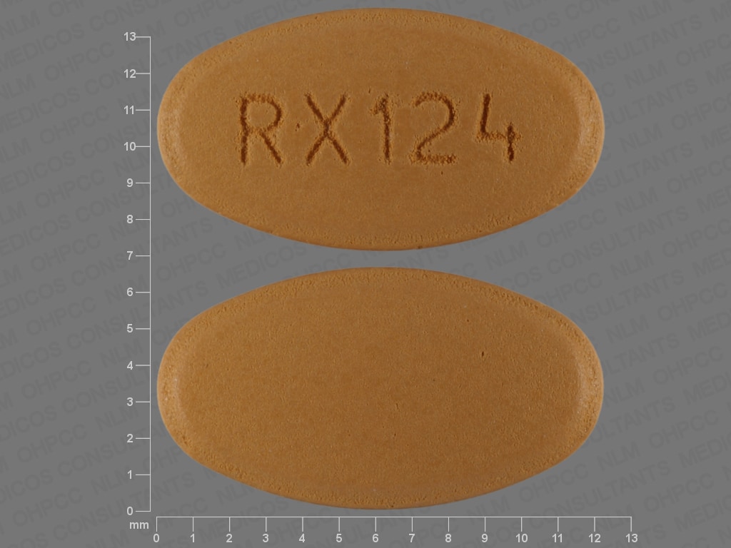 Pill Finder: RX124 Brown Elliptical / Oval - Medicine.com