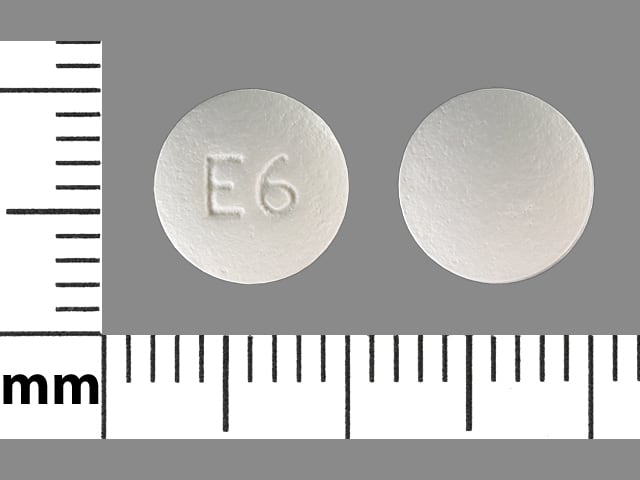 Pill Finder: E6 White Round - Medicine.com