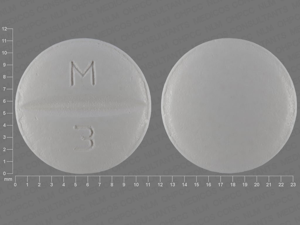 Pill Finder: M 3 White Round - Medicine.com