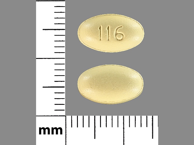 Pill Finder: 116 Yellow Elliptical / Oval - Medicine.com