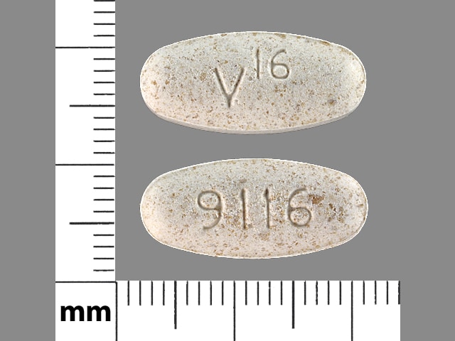 Pill Finder: V16 9116 Tan Elliptical / Oval - Medicine.com