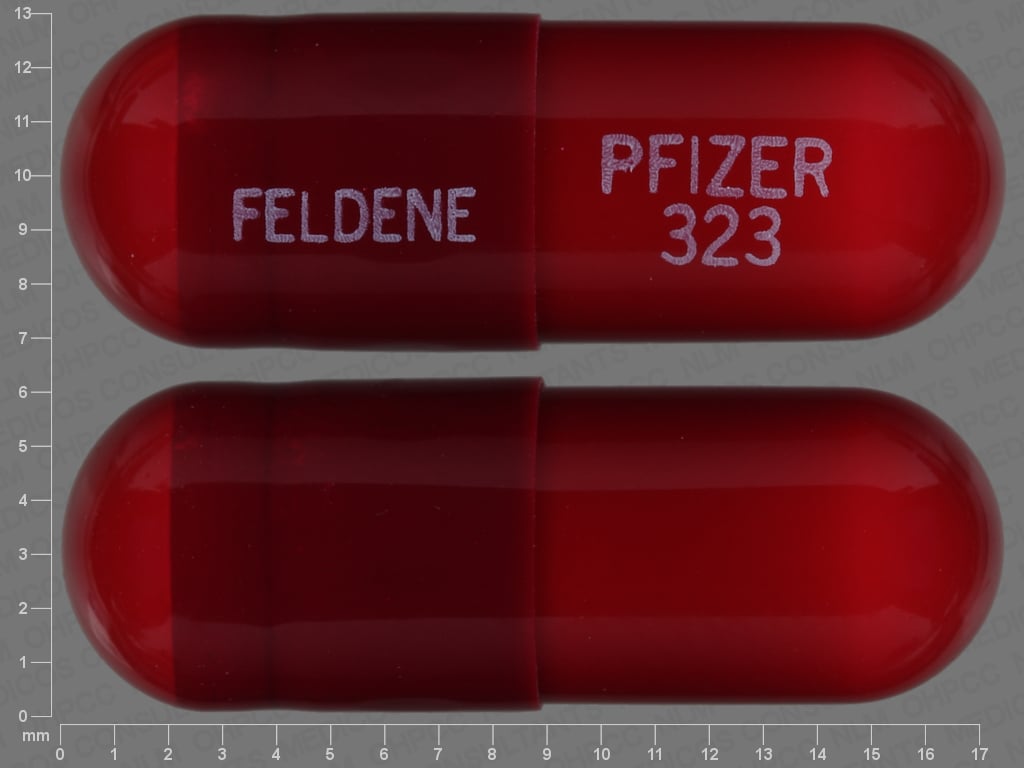 Pill Finder: FELDENE PFIZER 323 Red Capsule-shape - Medicine.com