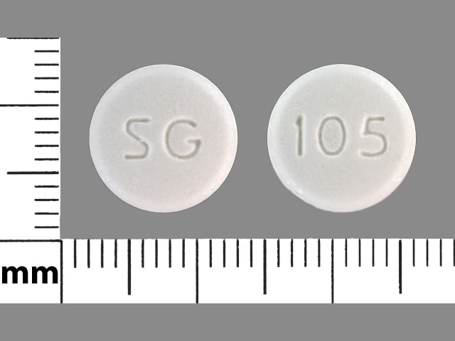 Pill Finder: SG 105 White Round - Medicine.com