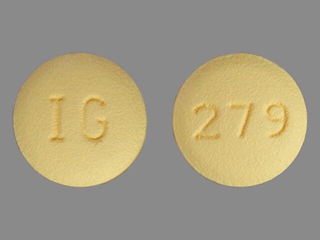 Pill Finder: IG 279 Yellow Round - Medicine.com