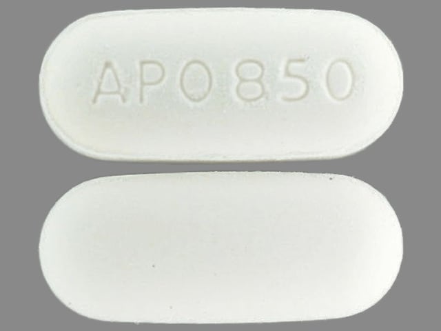 Pill Finder: APO 850 White Elliptical / Oval - Medicine.com