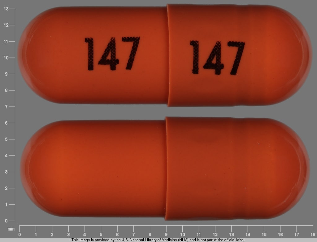 Pill Finder: 147 147 Orange Capsule-shape - Medicine.com
