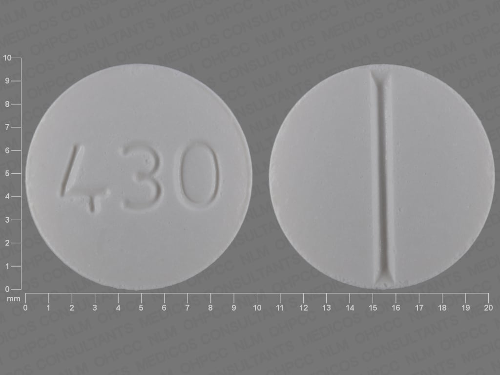 Pill Finder: 430 White Round - Medicine.com