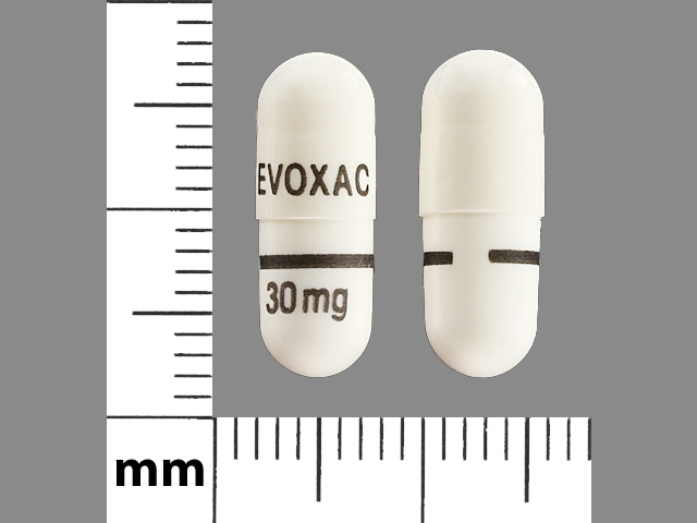Pill Finder: EVOXAC 30 mg White Capsule-shape - Medicine.com