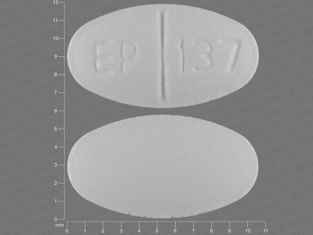 Pill Finder: EP 137 White Elliptical / Oval - Medicine.com