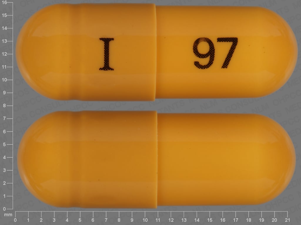 Pill Finder: I 97 Brown Capsule-shape - Medicine.com