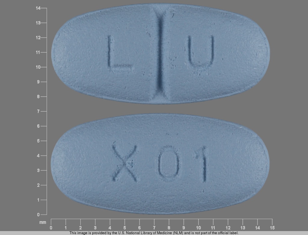 Pill Finder: LU X01 Blue Elliptical / Oval - Medicine.com