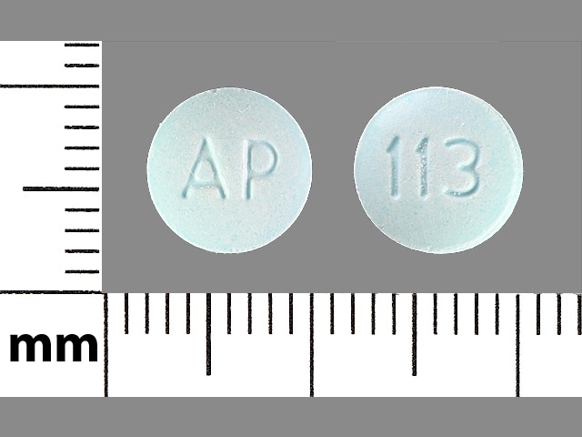 Pill Finder: AP 113 Blue Round - Medicine.com