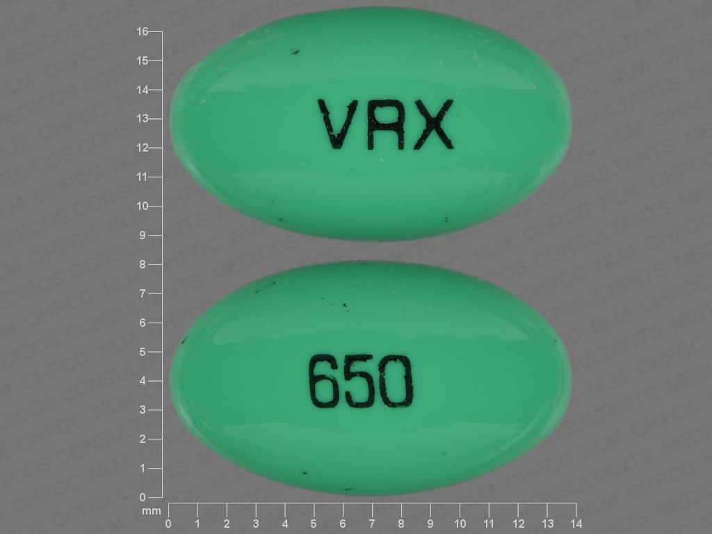 Pill Finder: VRX 650 Green Capsule-shape - Medicine.com