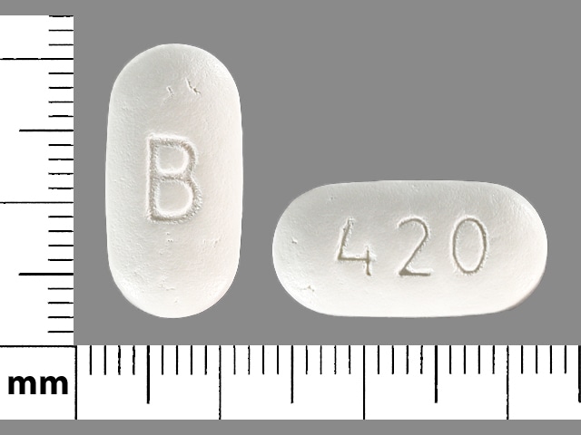 Pill Finder: B 420 White Capsule-shape - Medicine.com