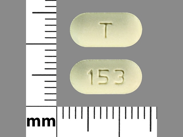Pill Finder: T 153 Yellow Elliptical / Oval - Medicine.com