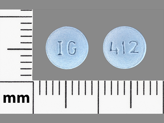 Pill Finder: IG 412 Blue Round - Medicine.com