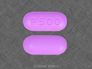 Pill Finder: P500 Pink Elliptical / Oval - Medicine.com