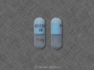 Pill Finder: ADDERALL XR 10 mg Blue Capsule-shape - Medicine.com