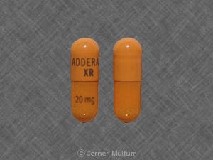 Pill Finder: ADDERALL XR 20 mg Orange Capsule-shape - Medicine.com