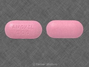 Pill Finder: AMOXIL 500 Pink Elliptical / Oval - Medicine.com