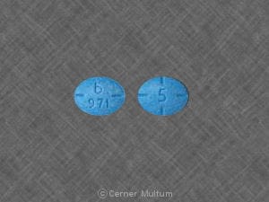 Pill Finder: b 971 5 Blue Elliptical / Oval - Medicine.com