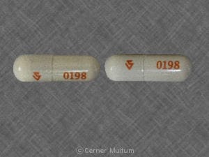 Pill Finder: LOGO 0198 Gray Capsule-shape - Medicine.com