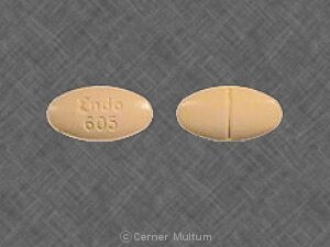 Pill Finder: Endo 605 Yellow Elliptical / Oval - Medicine.com