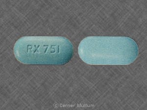 Pill Finder: RX 751 Blue Elliptical / Oval - Medicine.com