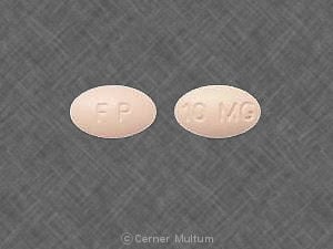 Pill Finder: F P 10 MG Beige Elliptical / Oval - Medicine.com