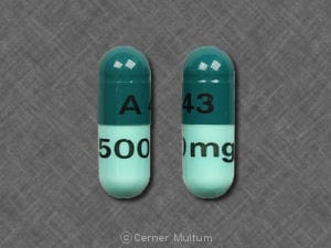 Pill Finder: A 43 500 mg Green Capsule-shape - Medicine.com