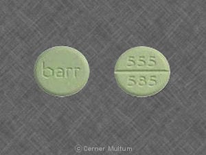 Pill Finder: barr 555 585 Green Round - Medicine.com
